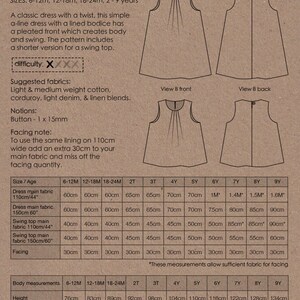 Frida Pleated Dress - Sewing Pattern for Childrenswear - Etsy