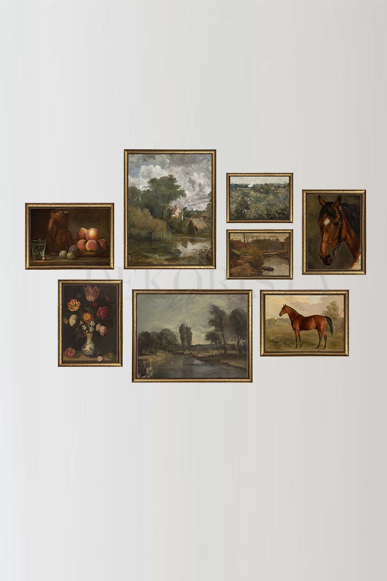 Vintage Gallery Wall Set I Vintage Gold Framed Wall Art Print - Etsy