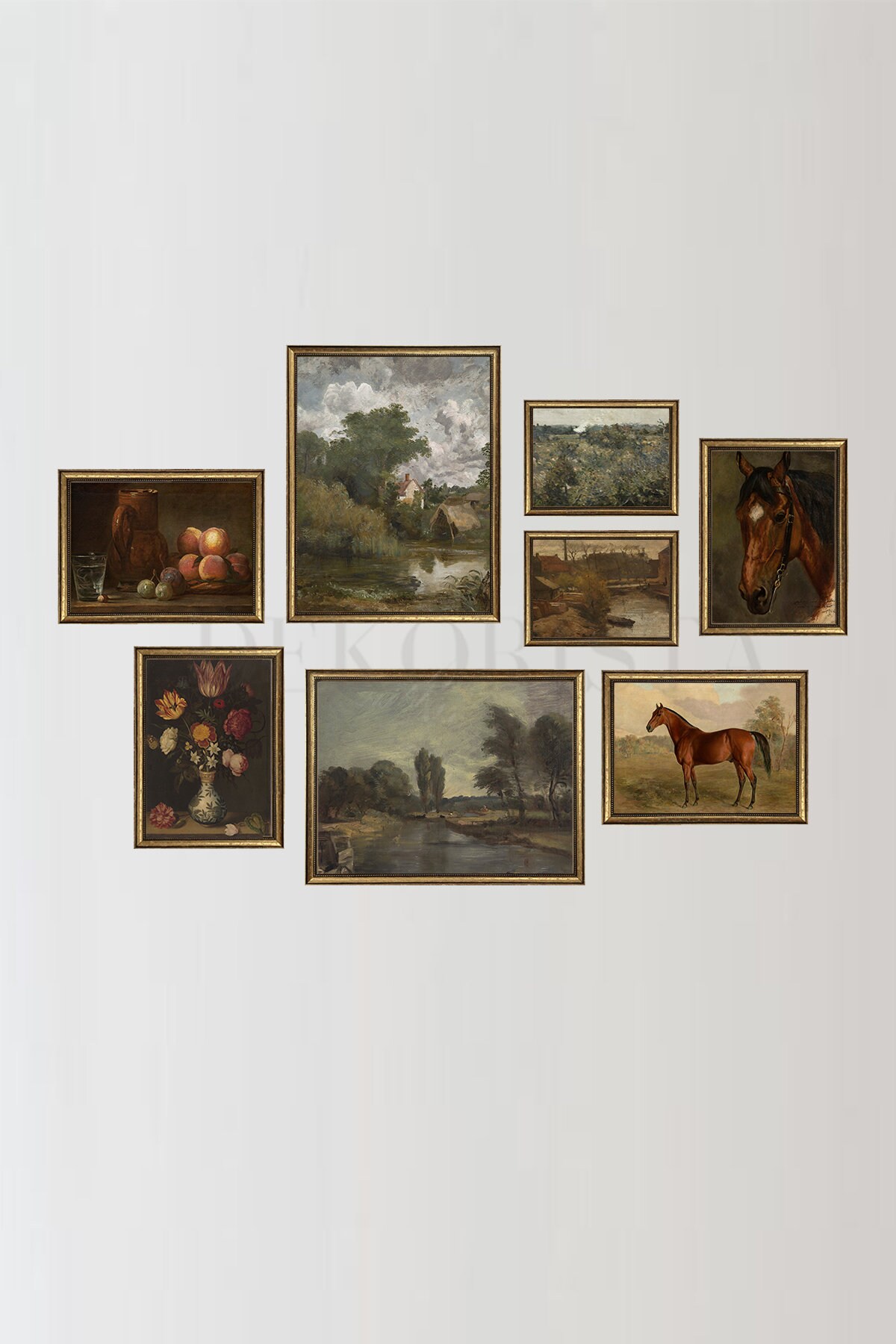 Vintage Gallery Wall Set I Vintage Gold Framed Wall Art Print - Etsy