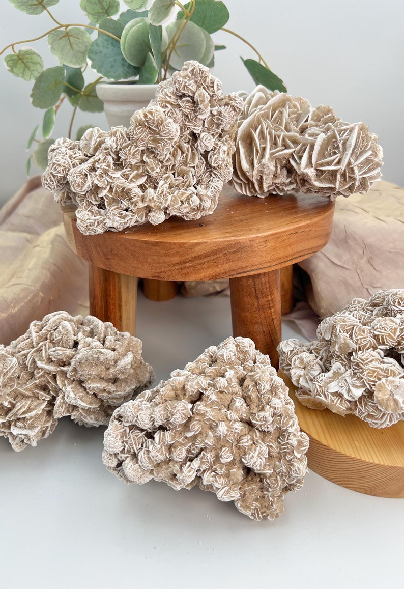 Large Raw Desert Rose Selenite Gypsum Crystal Clusters, Selenite Rose ...