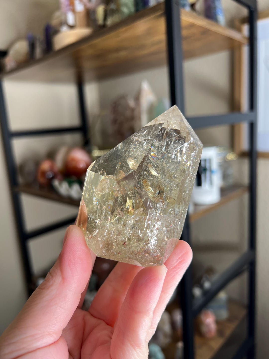 Natural Citrine Tower, Citrine Tower With Rainbows, Citrine Tower ...