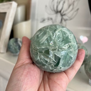 Icy Fluorite Spheres With Rainbows From Mexico You Choose, Fluorite ...