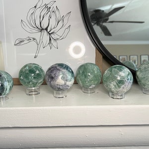 Icy Fluorite Spheres With Rainbows From Mexico - You Choose, Fluorite ...