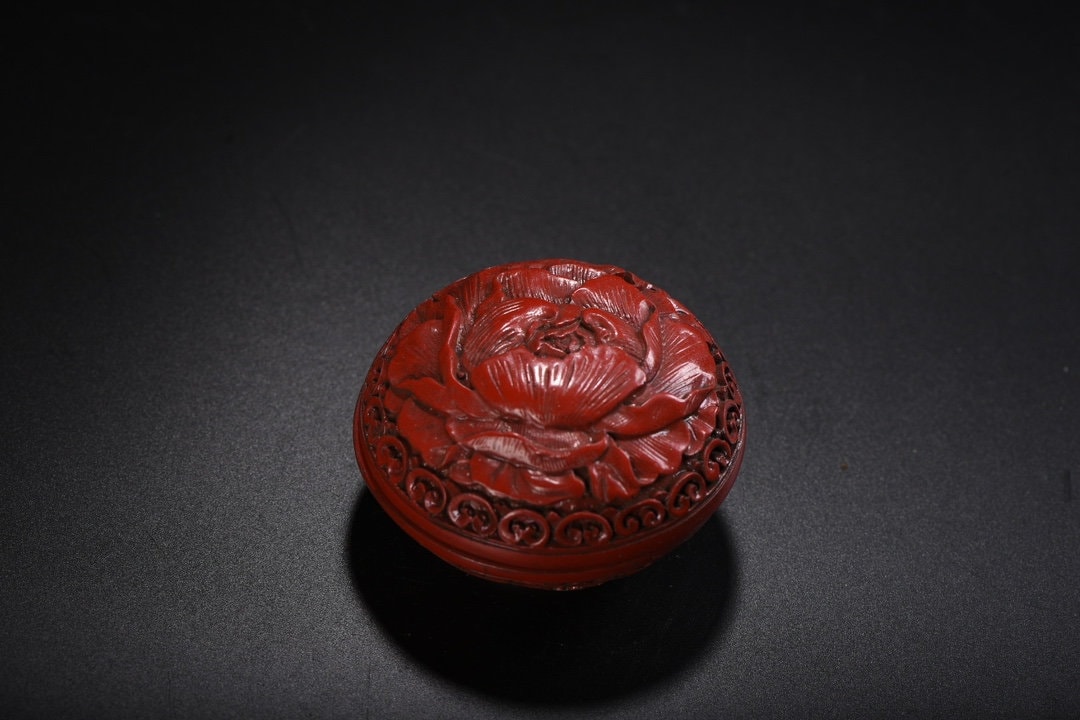 Vintage Chinese Red Lacquerware Flower Design Box - Etsy