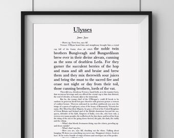 Ulysses James Joyce Poster - Etsy