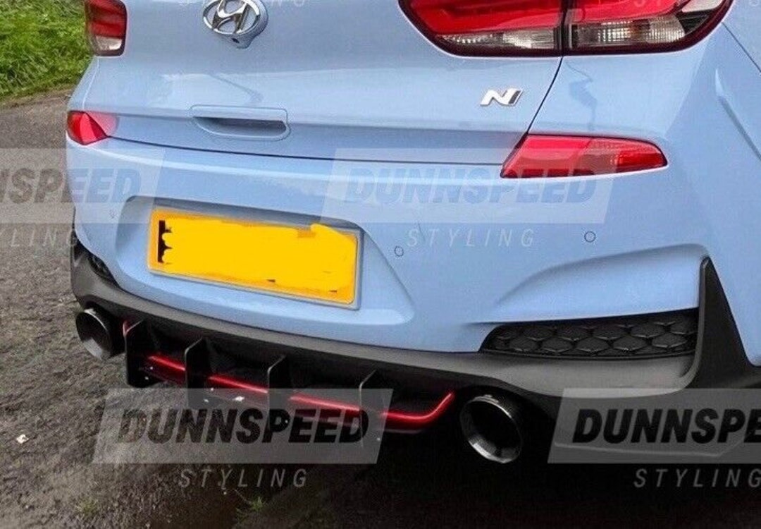 Hyundai I30N MK3 Rear Finned Diffuser PFL 2017-2019 - Etsy