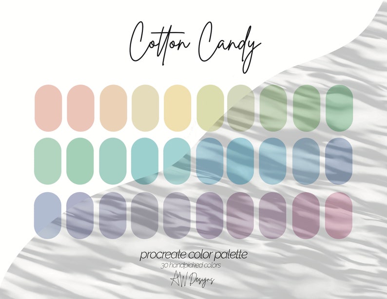 Cotton Candy Palette | Color Swatches | iPad Lettering | Illustration ...