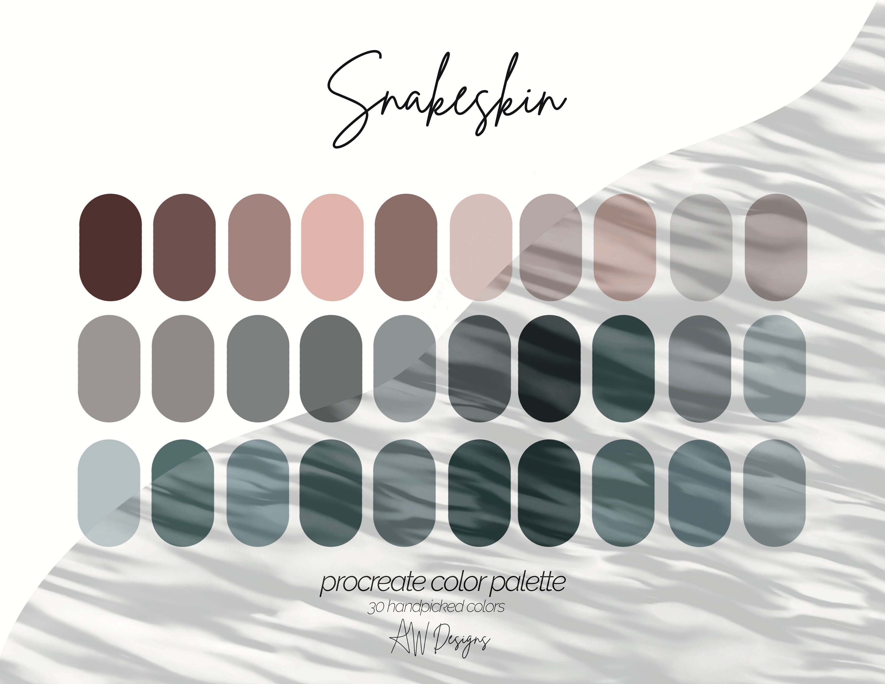 Sea Turtle Procreate Color Palette | Color Swatches | iPad Lettering ...