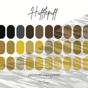 Hufflepuff Palette Color Swatches iPad Lettering Illustration Tool ...