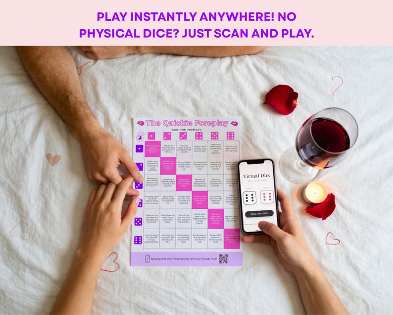 Couples Dice Game Printable, Foreplay Games, Couple Date Night Game ...