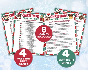Christmas Pass the Prize Game, Pass the Present Game, Christmas Left ...
