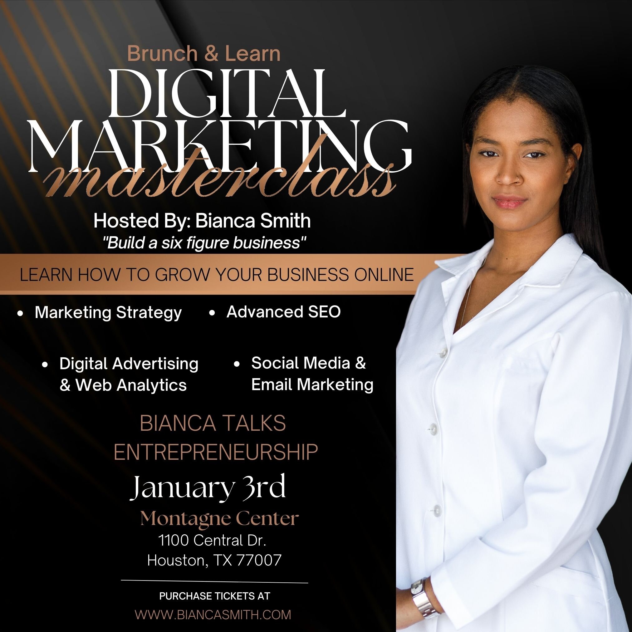 Brunch and Learn Masterclass Template, Editable Social Media Flyer ...