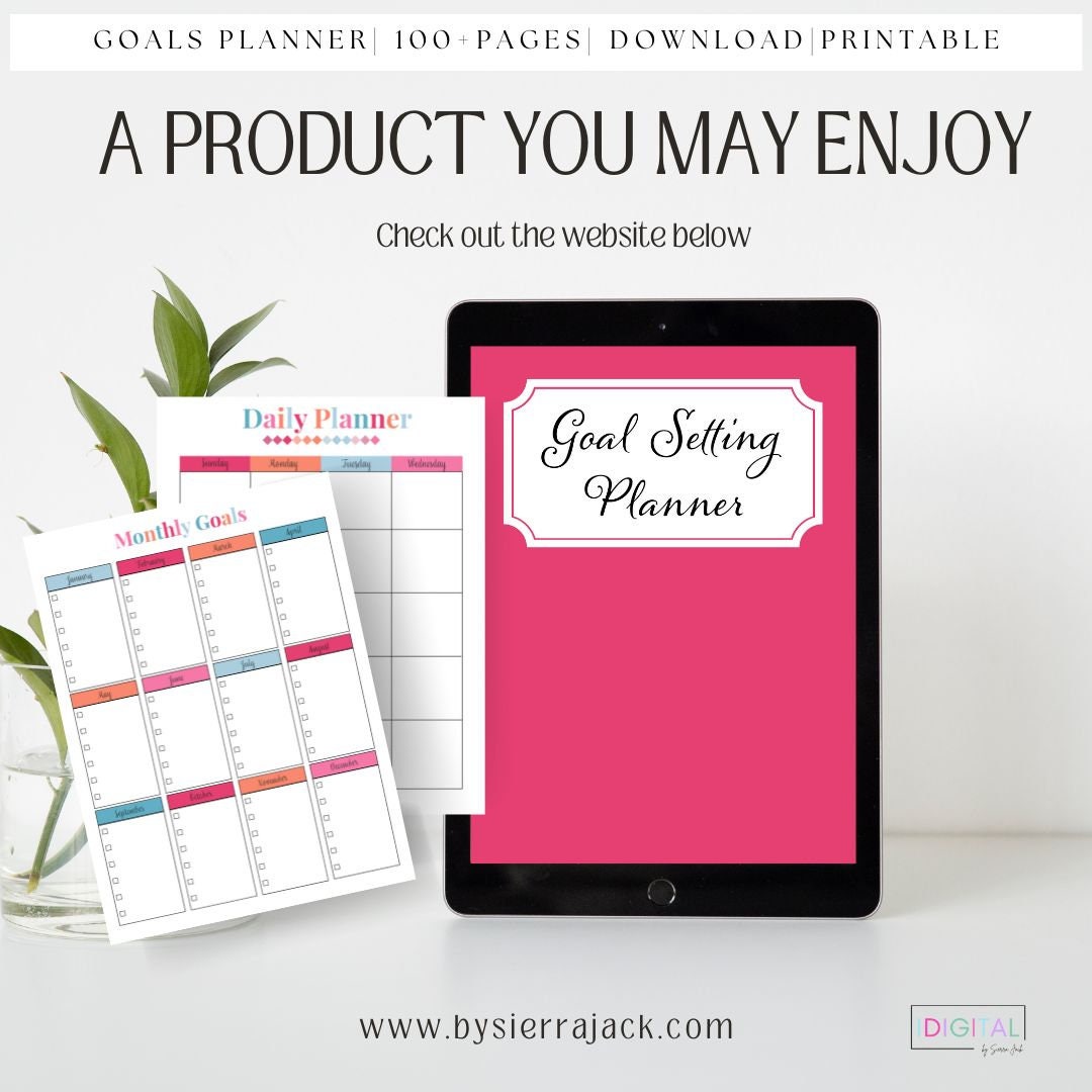 Printable Goal Setting Insert, SMART Goals A4 Letter, Productivity ...