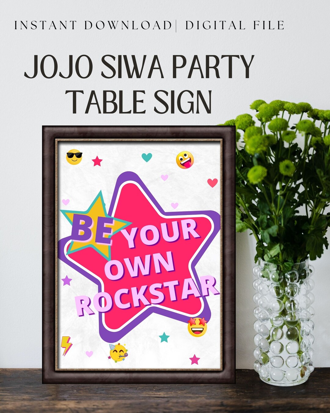 Unicorn Party Table Sign Centerpiece Jojo Siwa Birthday Decoration ...