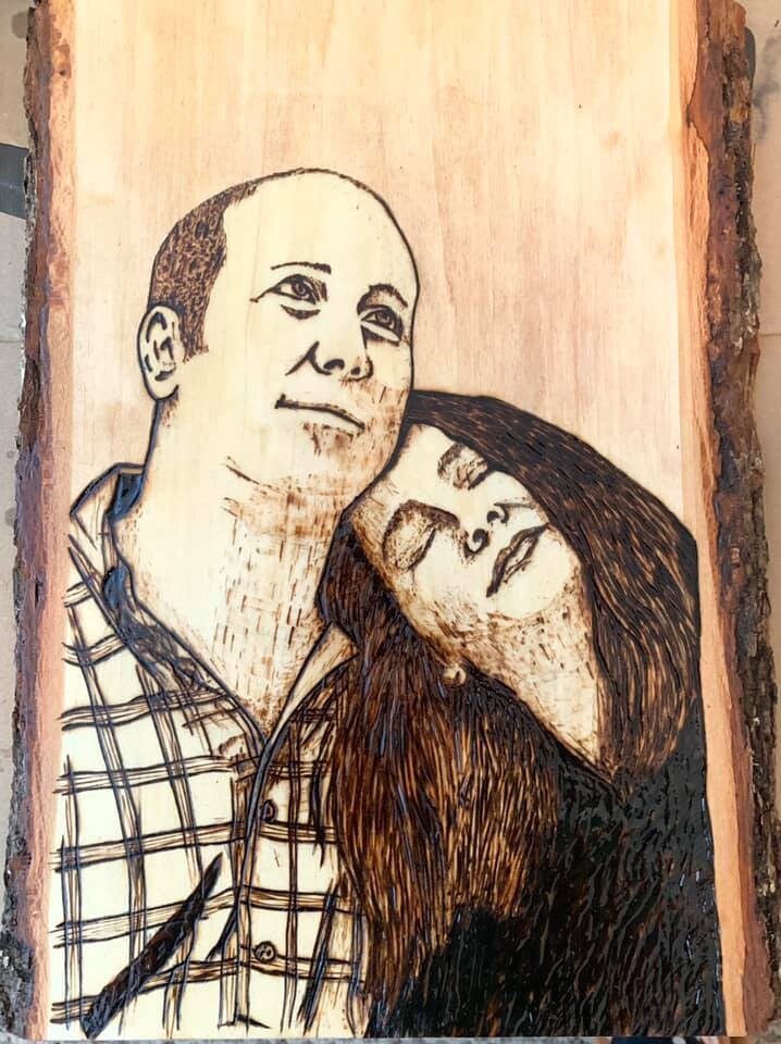 Custom Pyrography Portrait - Etsy