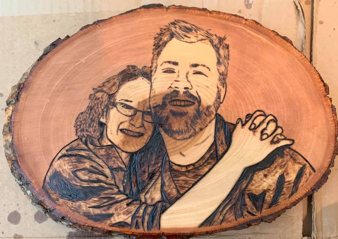 Custom Pyrography Portrait - Etsy