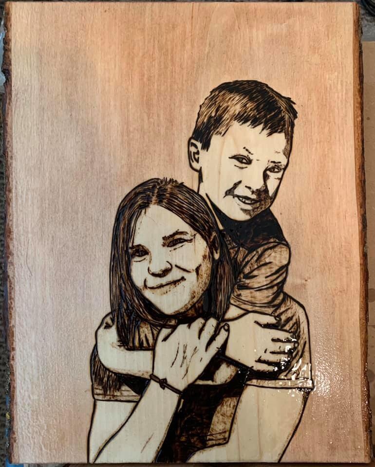 Custom Pyrography Portrait - Etsy