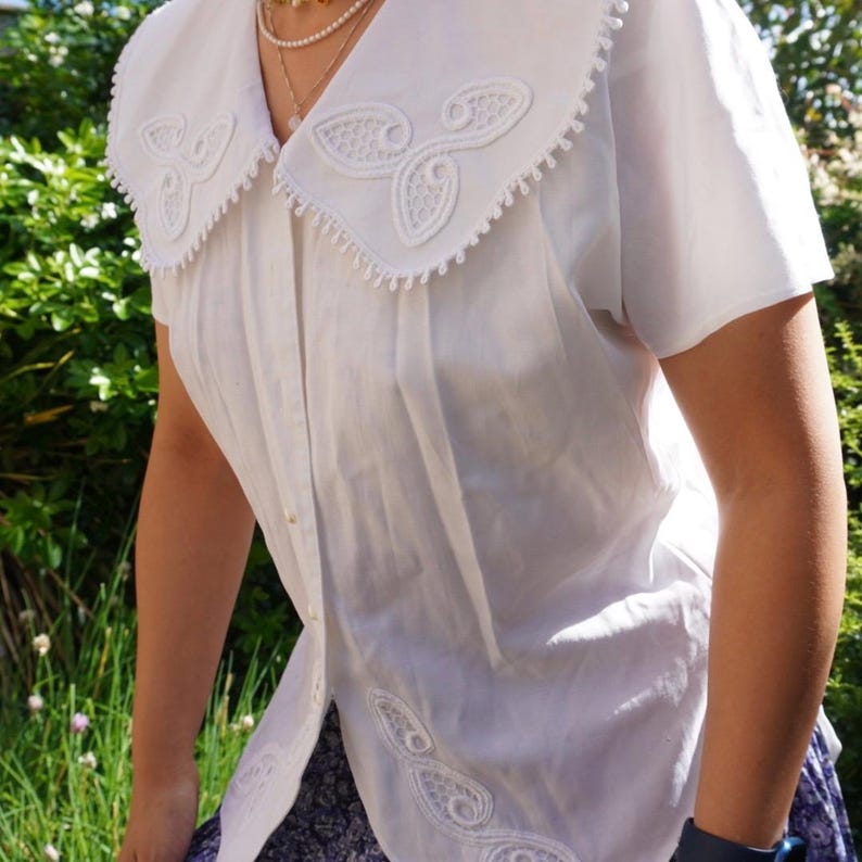 Cottagecore Embroidered Cute Sailor Blouse - Etsy