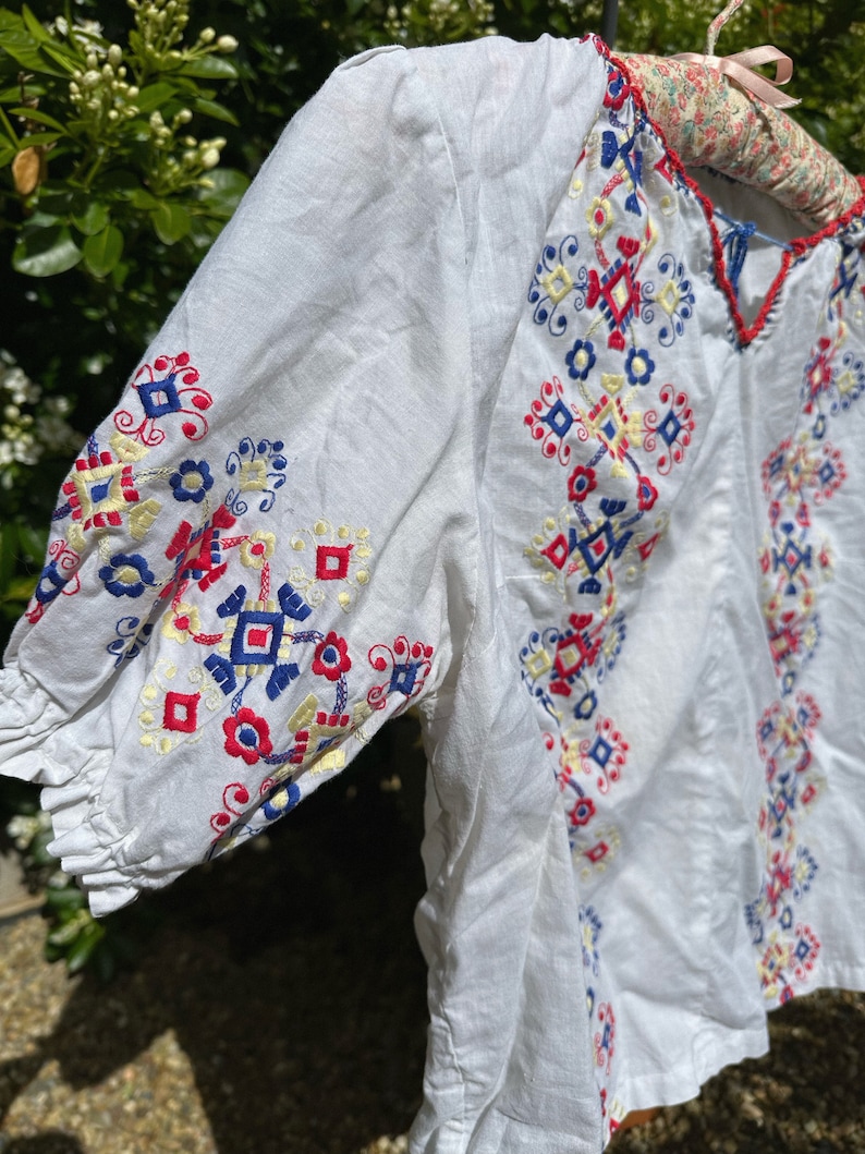 Vintage Embroidered Floral Folk Austrian Blouse - Etsy