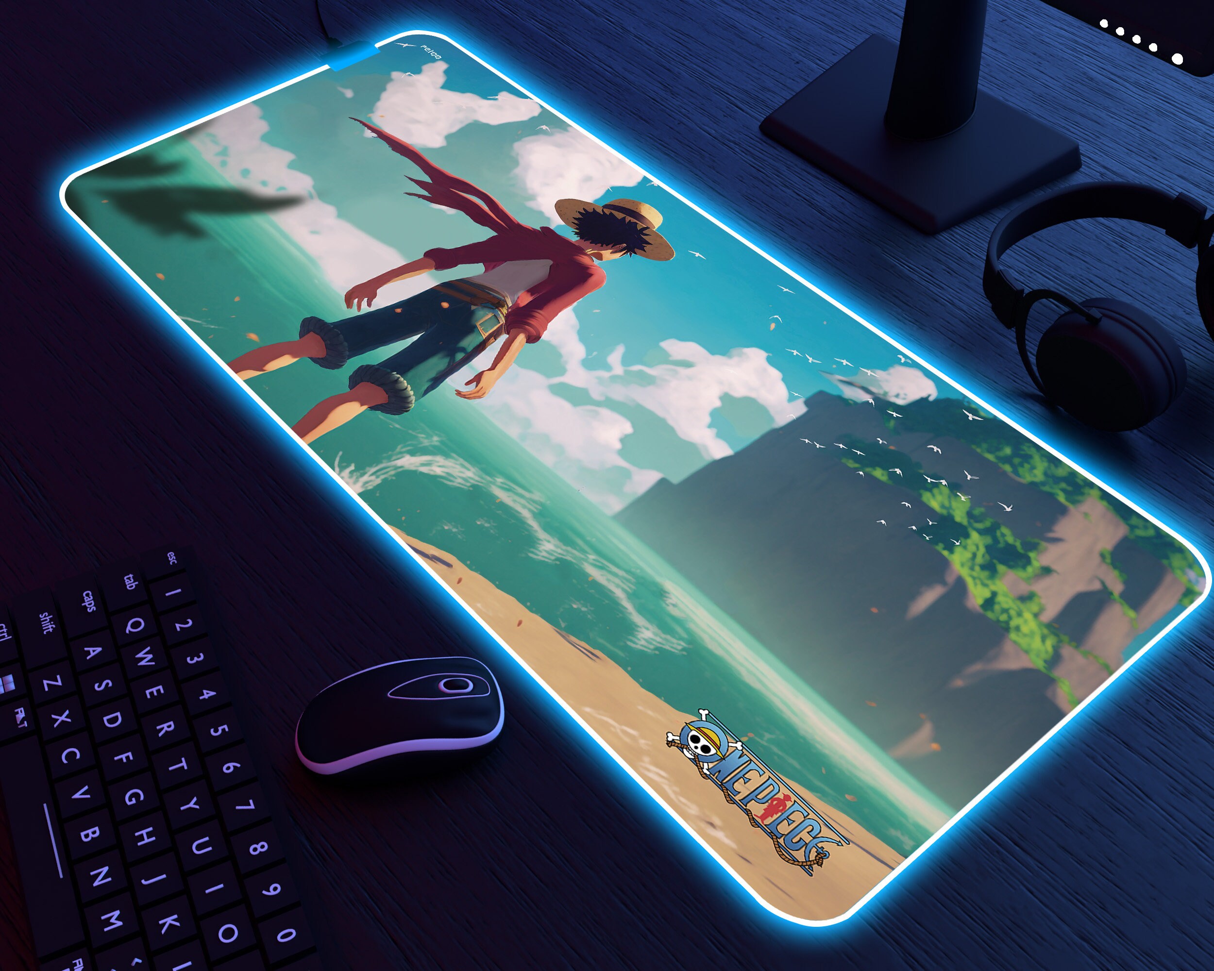 Monkey D. Luffy - One Piece - RGB Gaming Desk Mat | Mouse Pad sold by ...