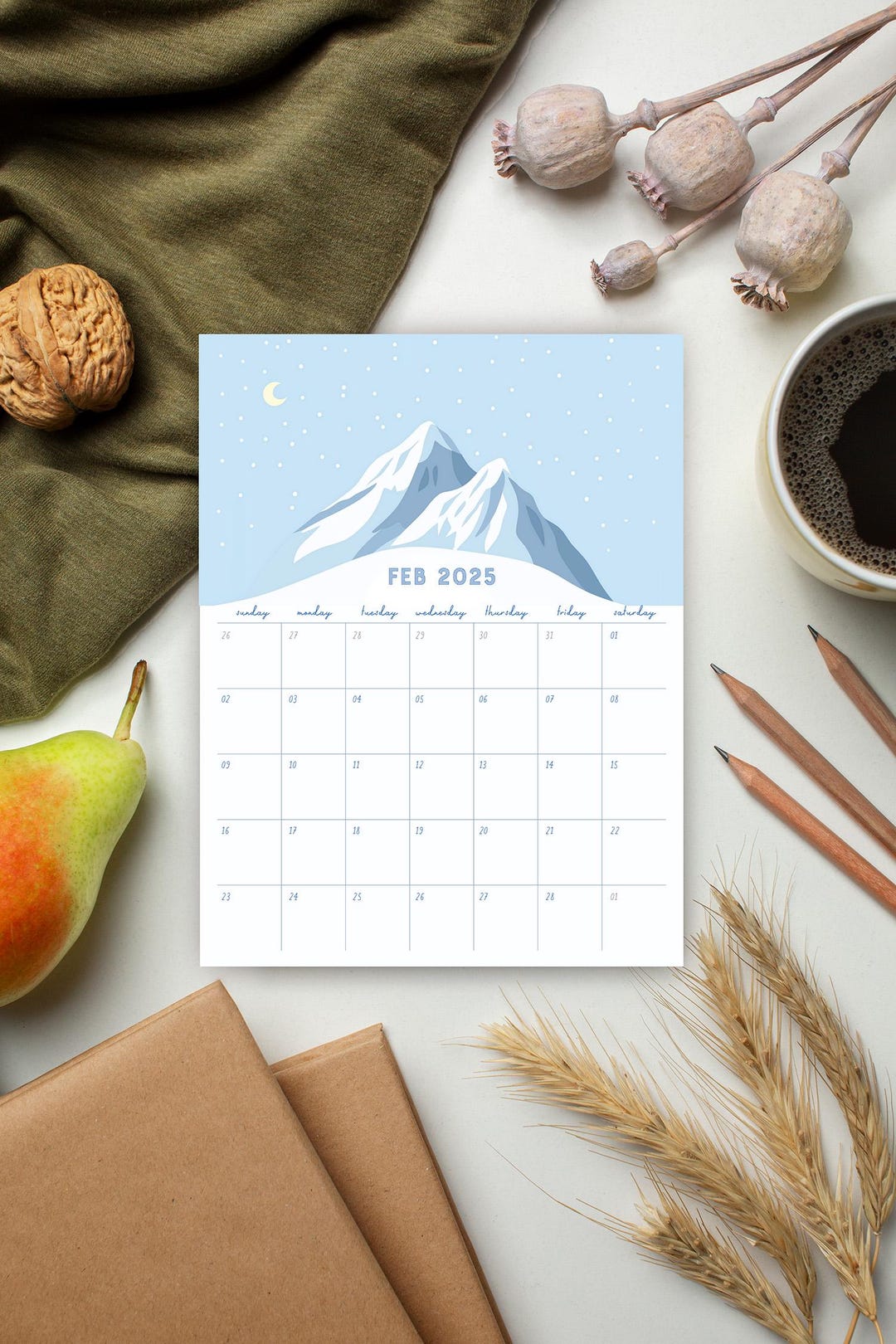 February Calendar for 2025 Calendar for Kids School Schedule Calendar ...