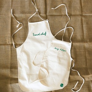 Headchef Apron Set Personalized Handmade Kids and Family Apron for ...