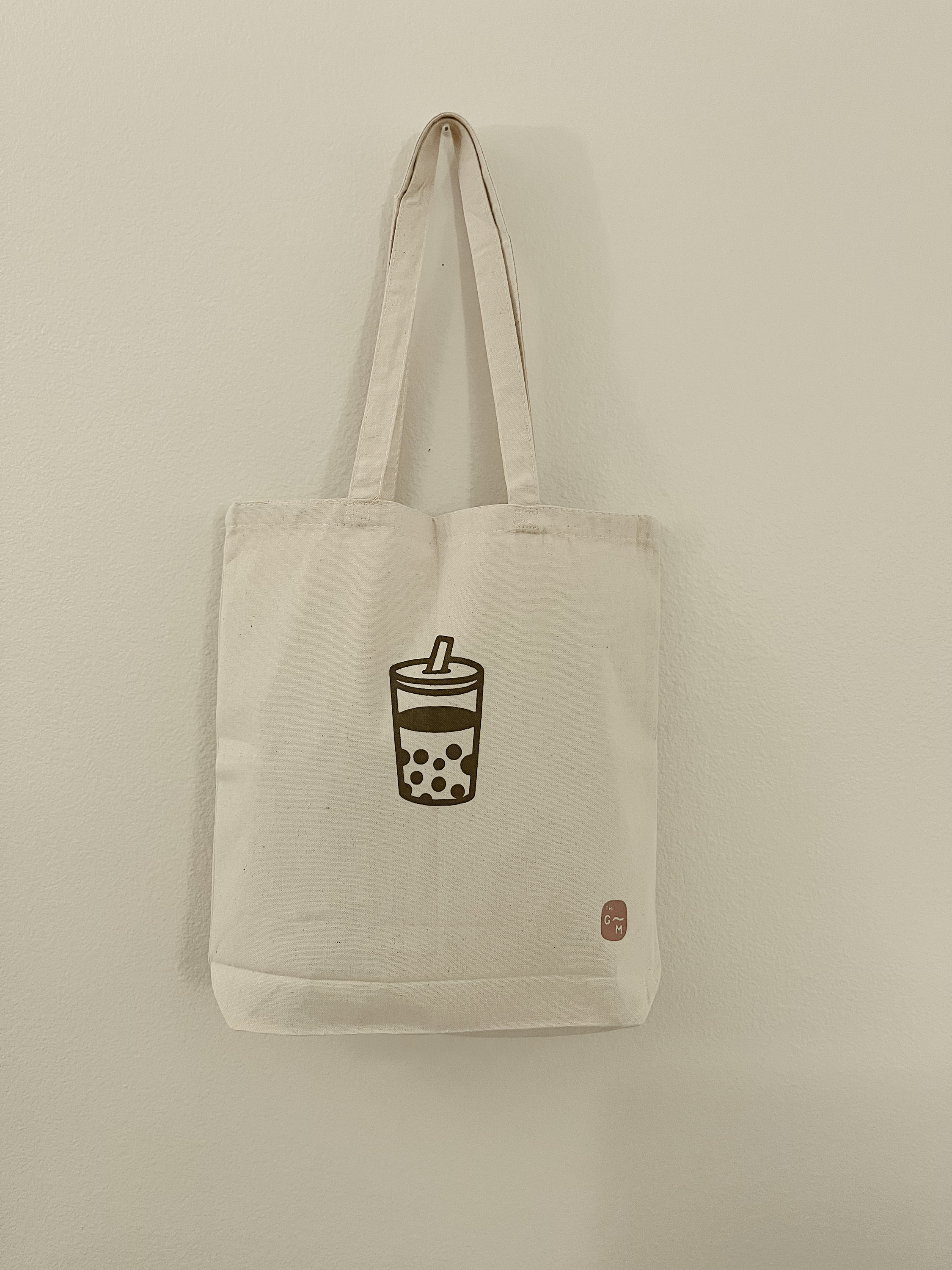 Handmade Boba Tea Tote Bags Milk Tea Canvas Totes Cute Illustration ...