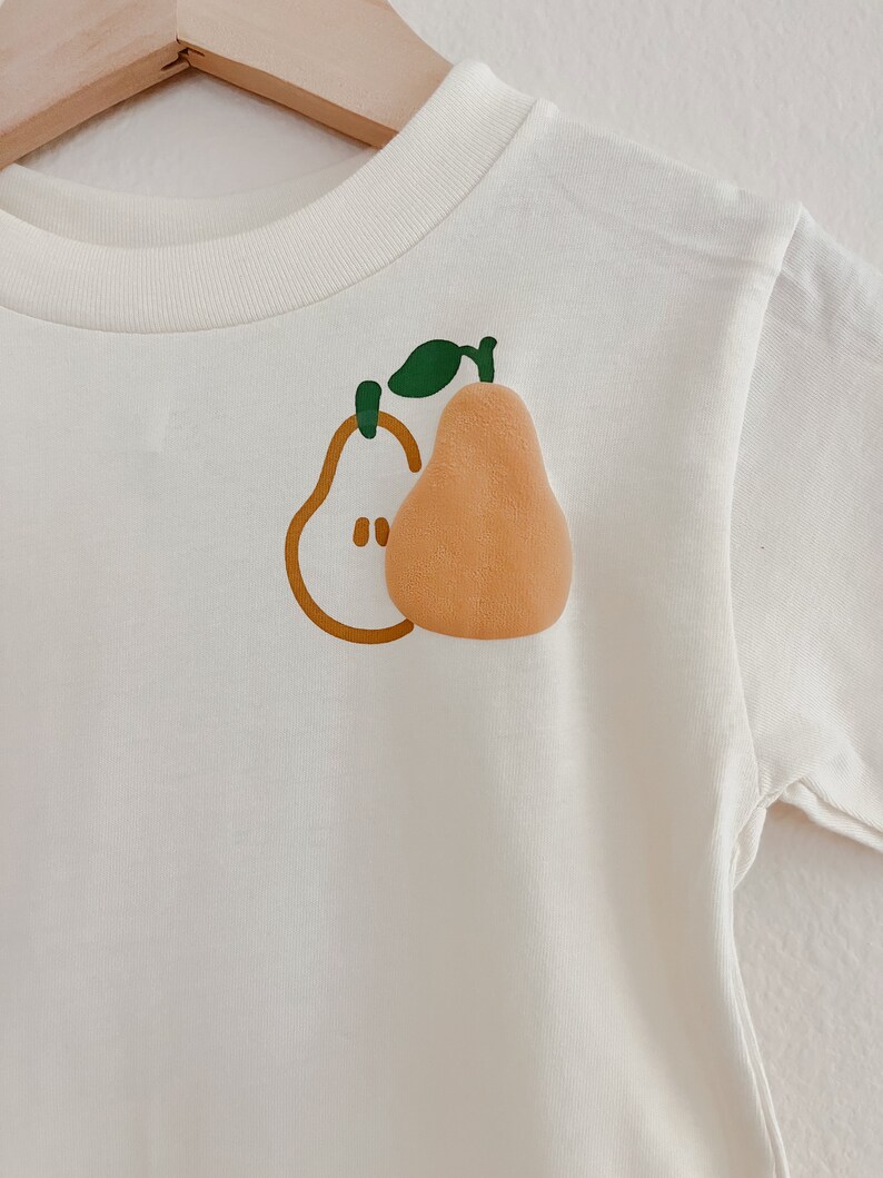 Pear Puff Tshirt for Toddler Baby Boy Girl Farmers Market Fruit Pocket ...