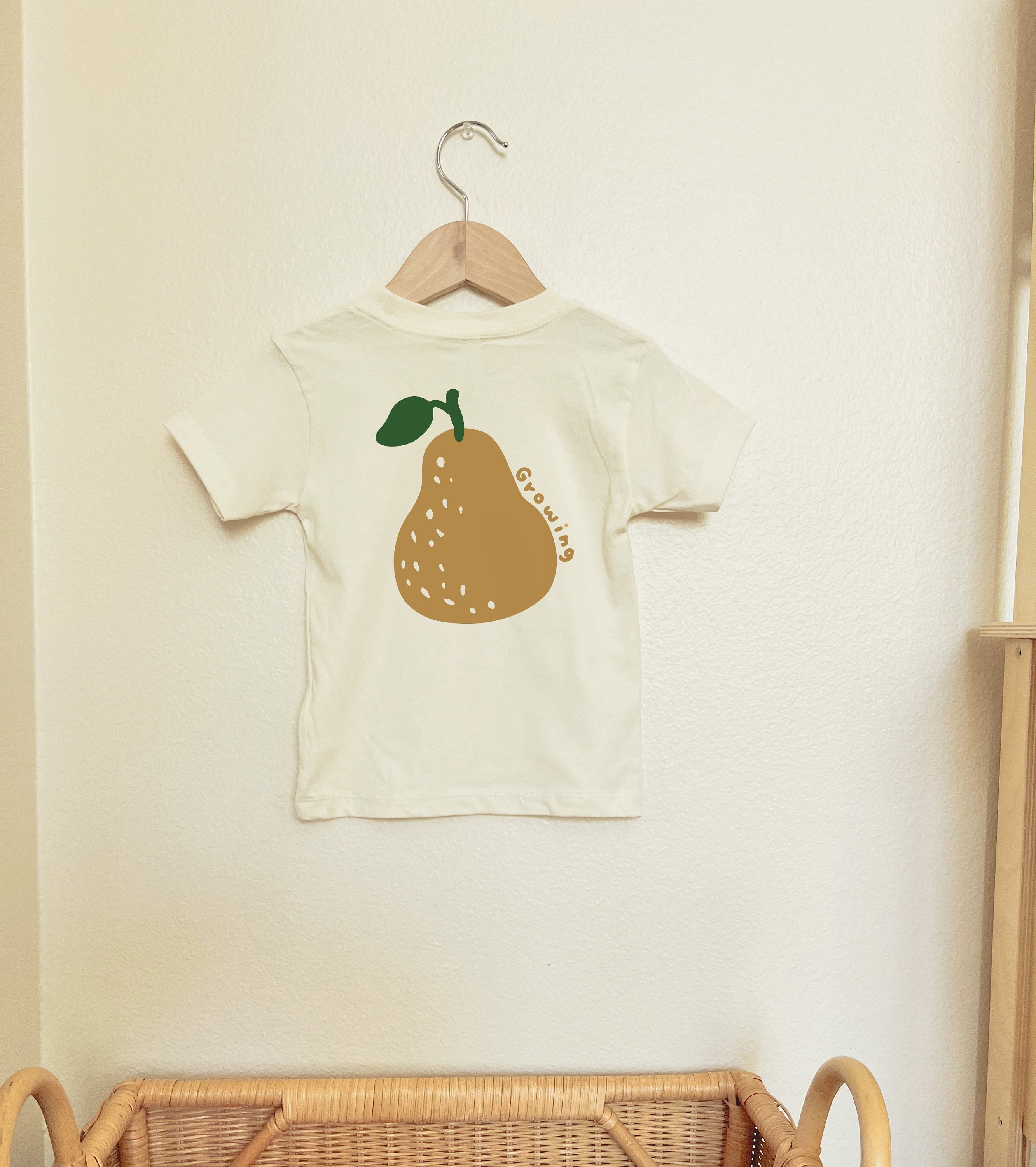 Pear Puff Tshirt for Toddler Baby Boy Girl Farmers Market Fruit Pocket ...