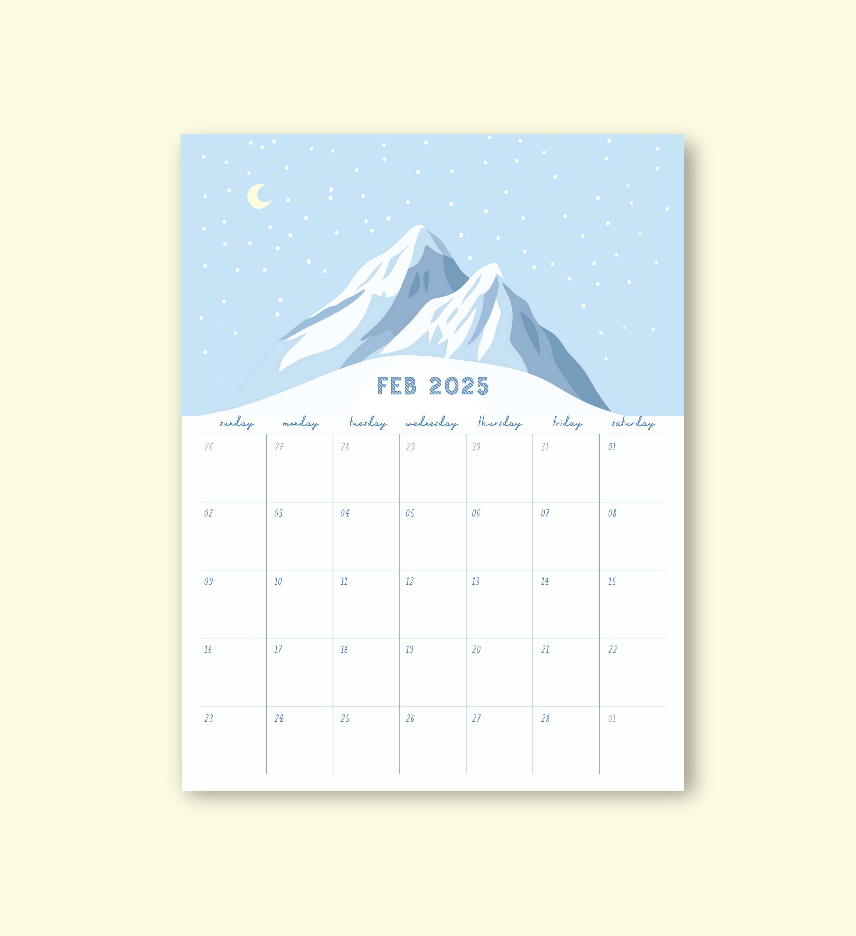 February Calendar for 2025 Calendar for Kids School Schedule Calendar ...