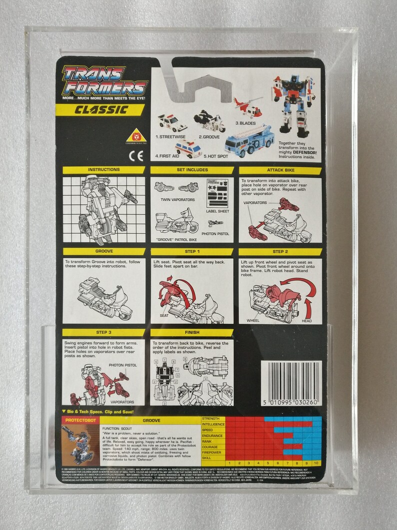 Vintage 1990 Transformers G1 Autobot GROOVE Patrol Bike by Hasbro 5854 ...