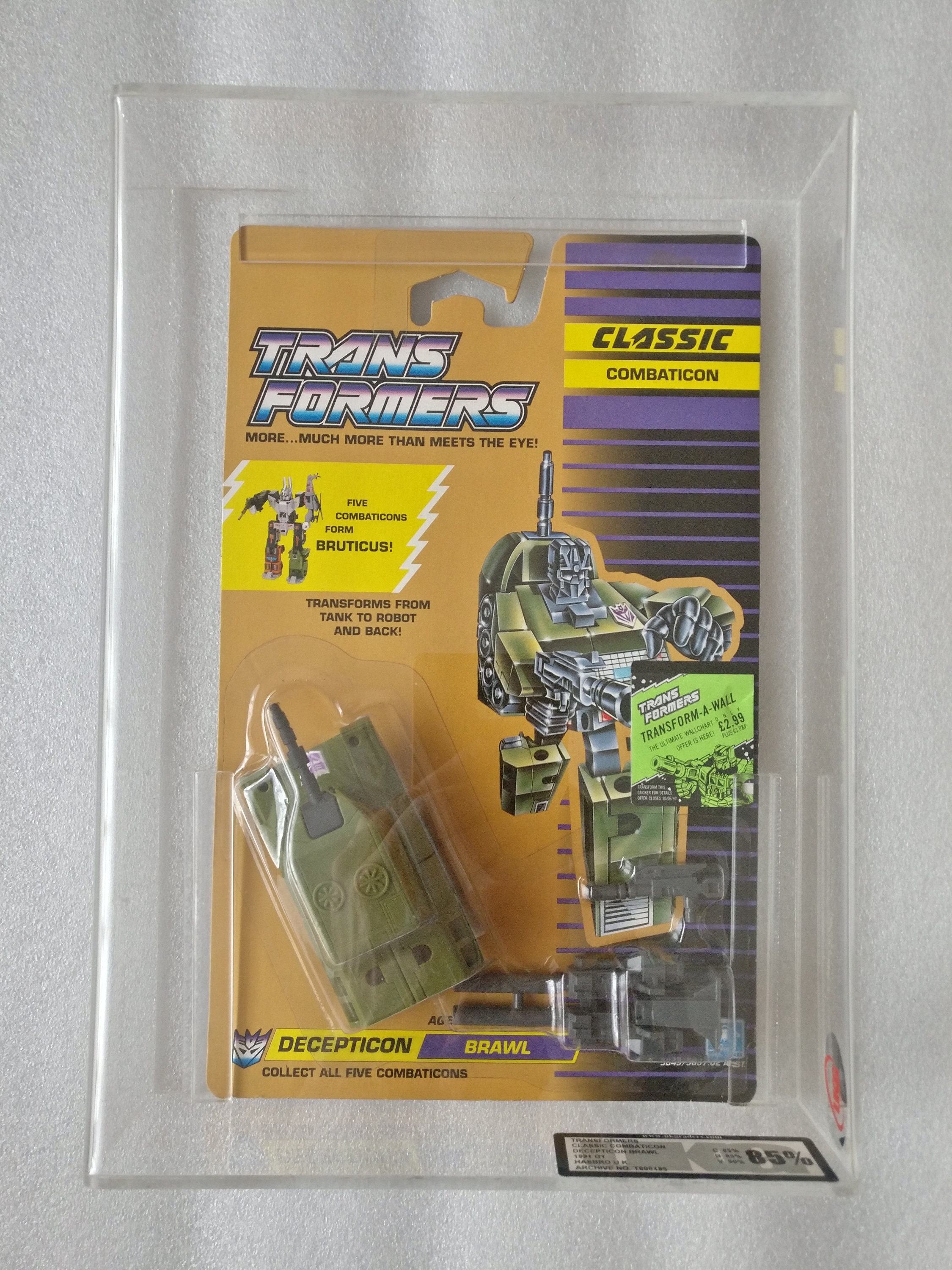 Vintage 1990 Transformers G1 Decepticon BRAWL Tank Figure Hasbro 5849 ...