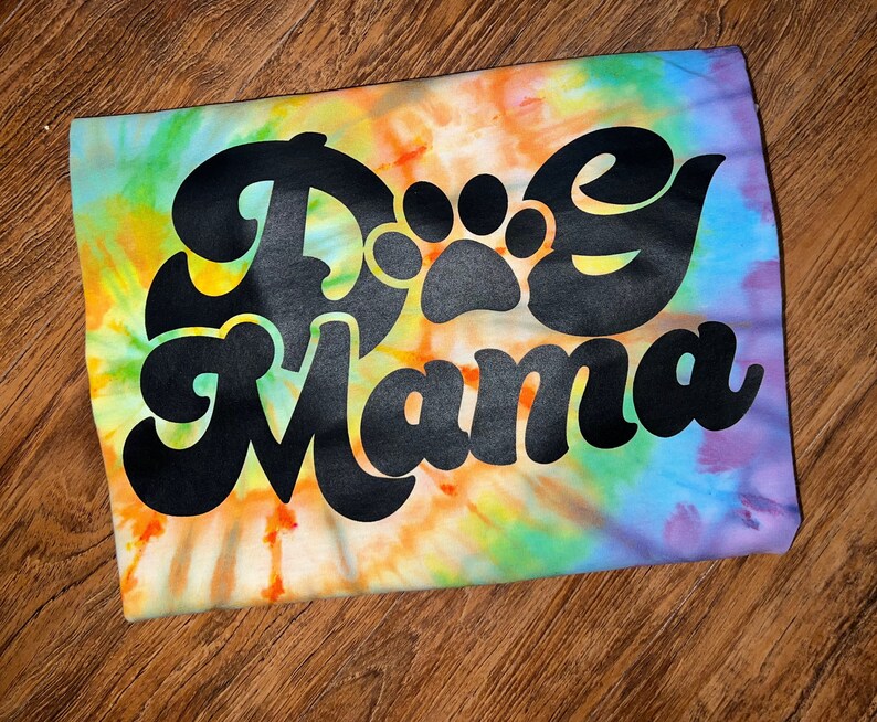 Dog Mama Tshirt Rainbow Spiral Tie Dye Tshirt Dog Mom Shirt - Etsy