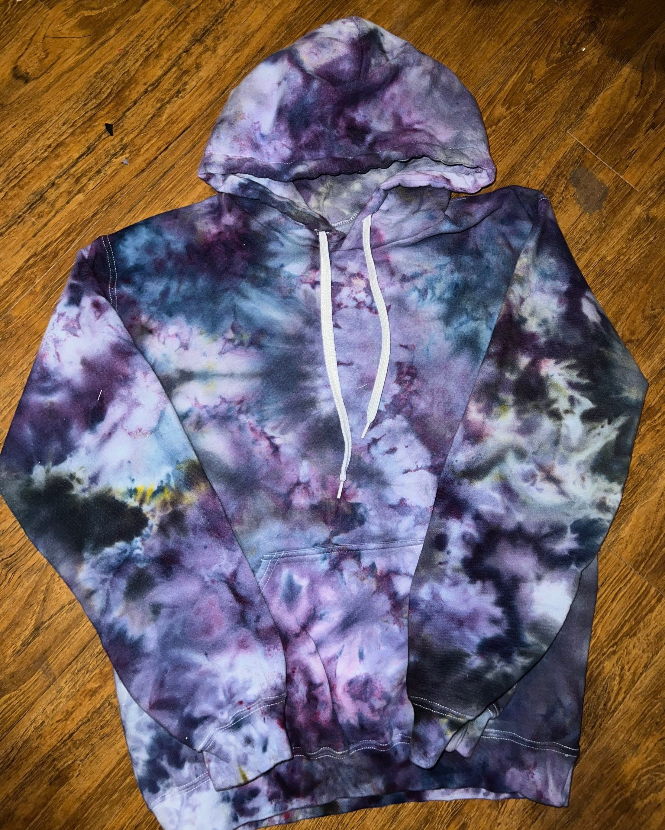 Nightshade Ice Dyed Hoodie, Ice Dyed Hooded Sweatshirt, Tie Dyed Hoodie ...