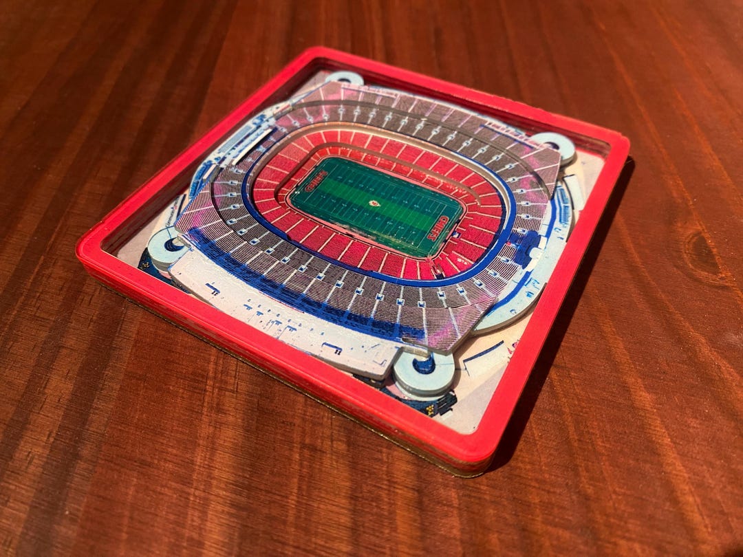 KC Chiefs 3D Color Coaster - Arrowhead Stadium - Etsy