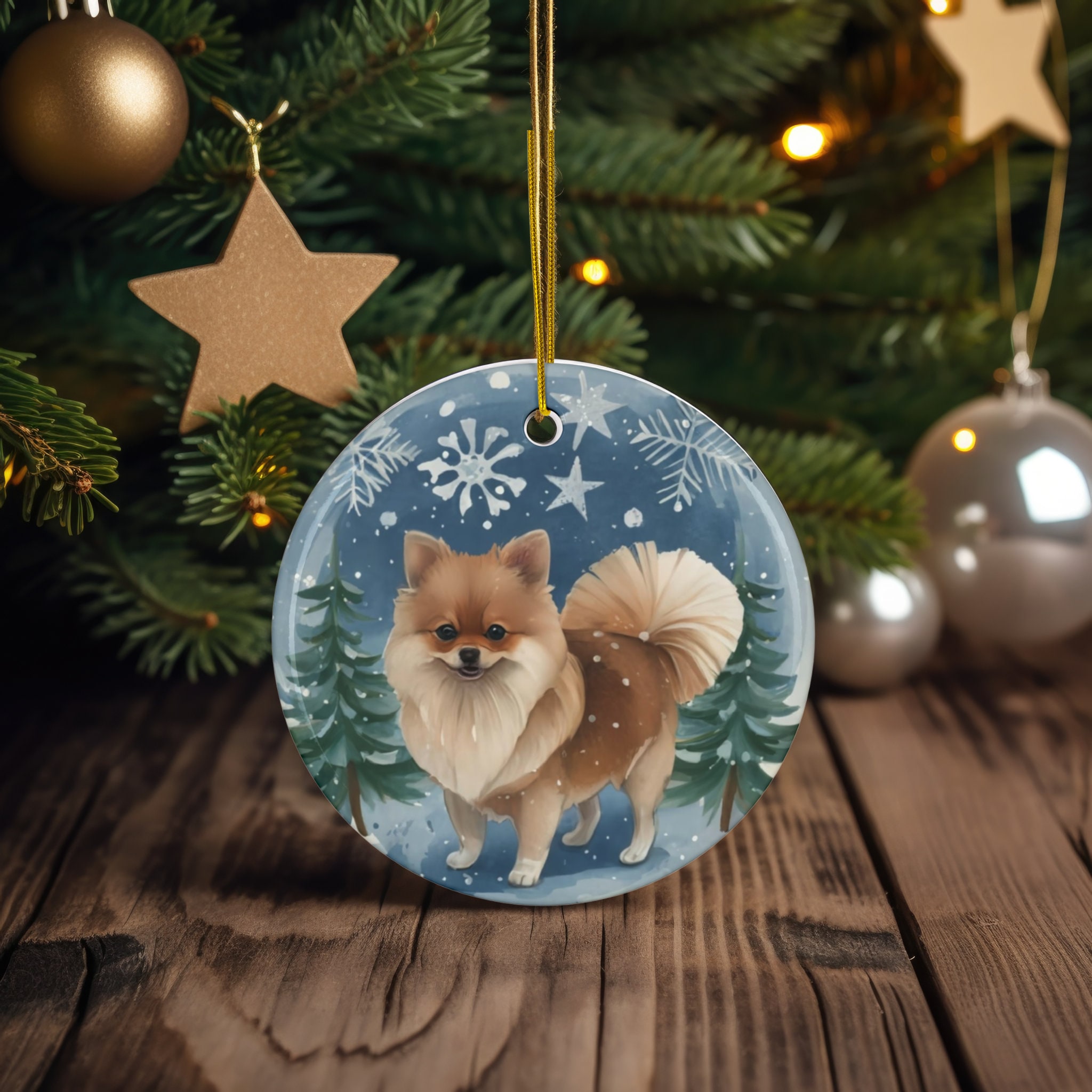 CUSTOM POMERANIAN ORNAMENT Set, Unique Christmas Ornament Gift for ...