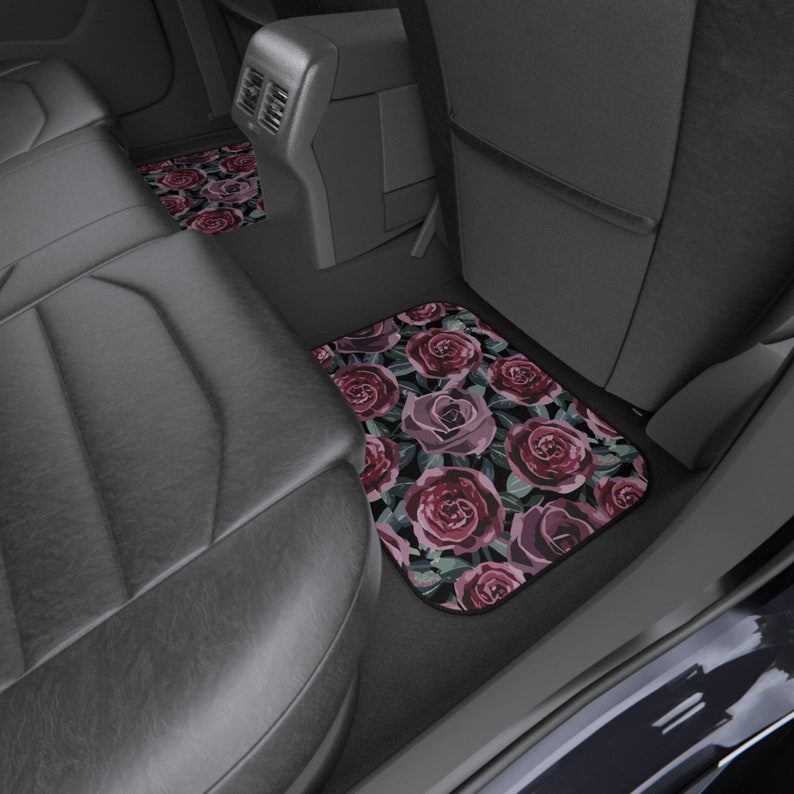 Dark Cottagecore Car Mats Aesthetic Vintage Rose Interior Car - Etsy