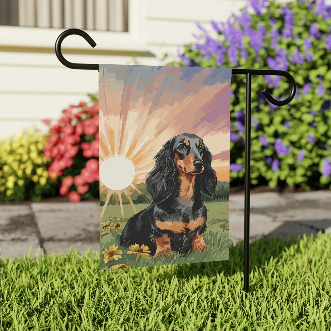 Dachshund Spring Garden and Lawn Flag, Pet Memorial or Remembrance Gift ...
