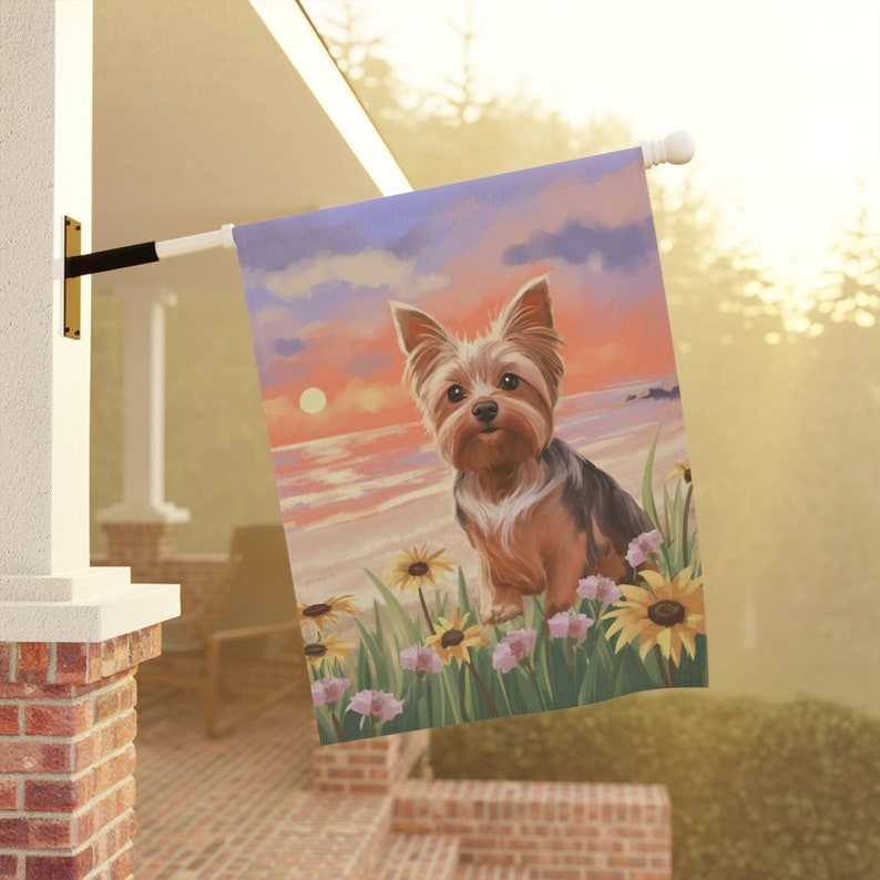 YORKSHIRE TERRIER Lawn and Patio Flag, Spring and Summer Yard Art for ...