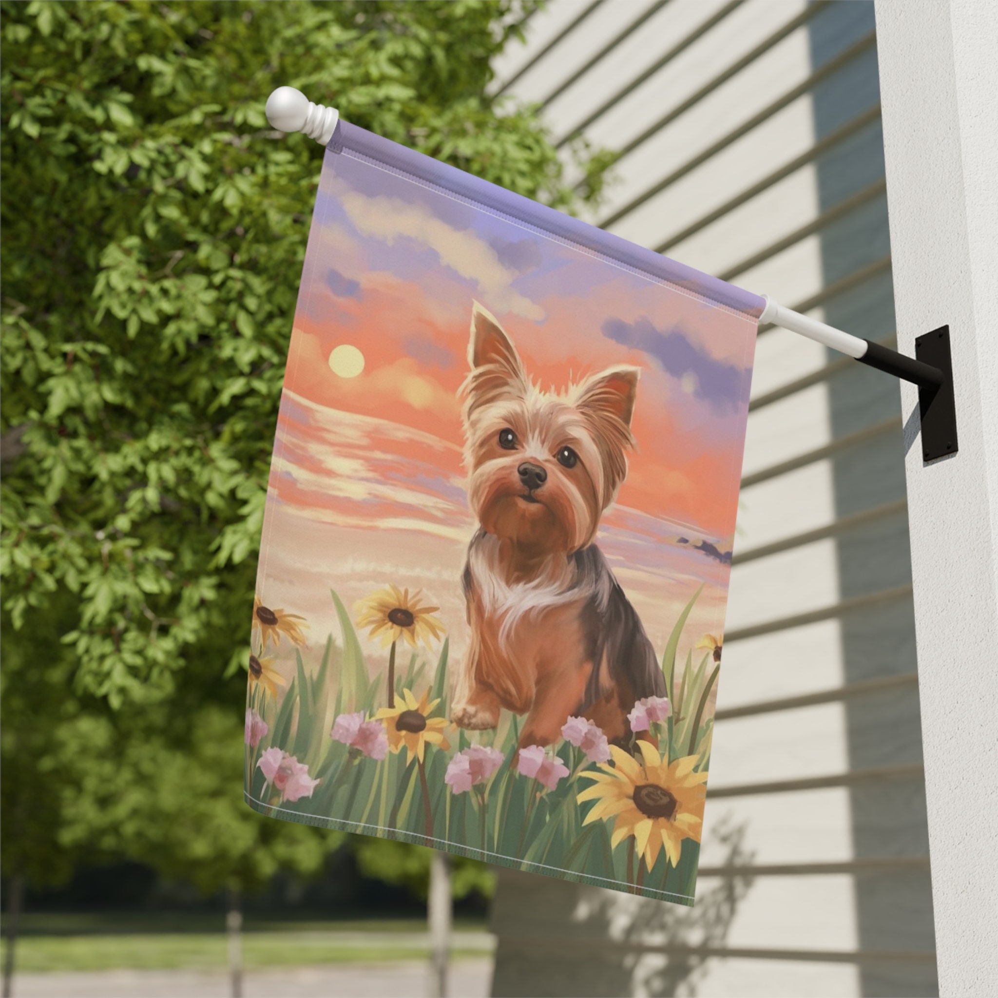YORKSHIRE TERRIER Lawn and Patio Flag, Spring and Summer Yard Art for ...