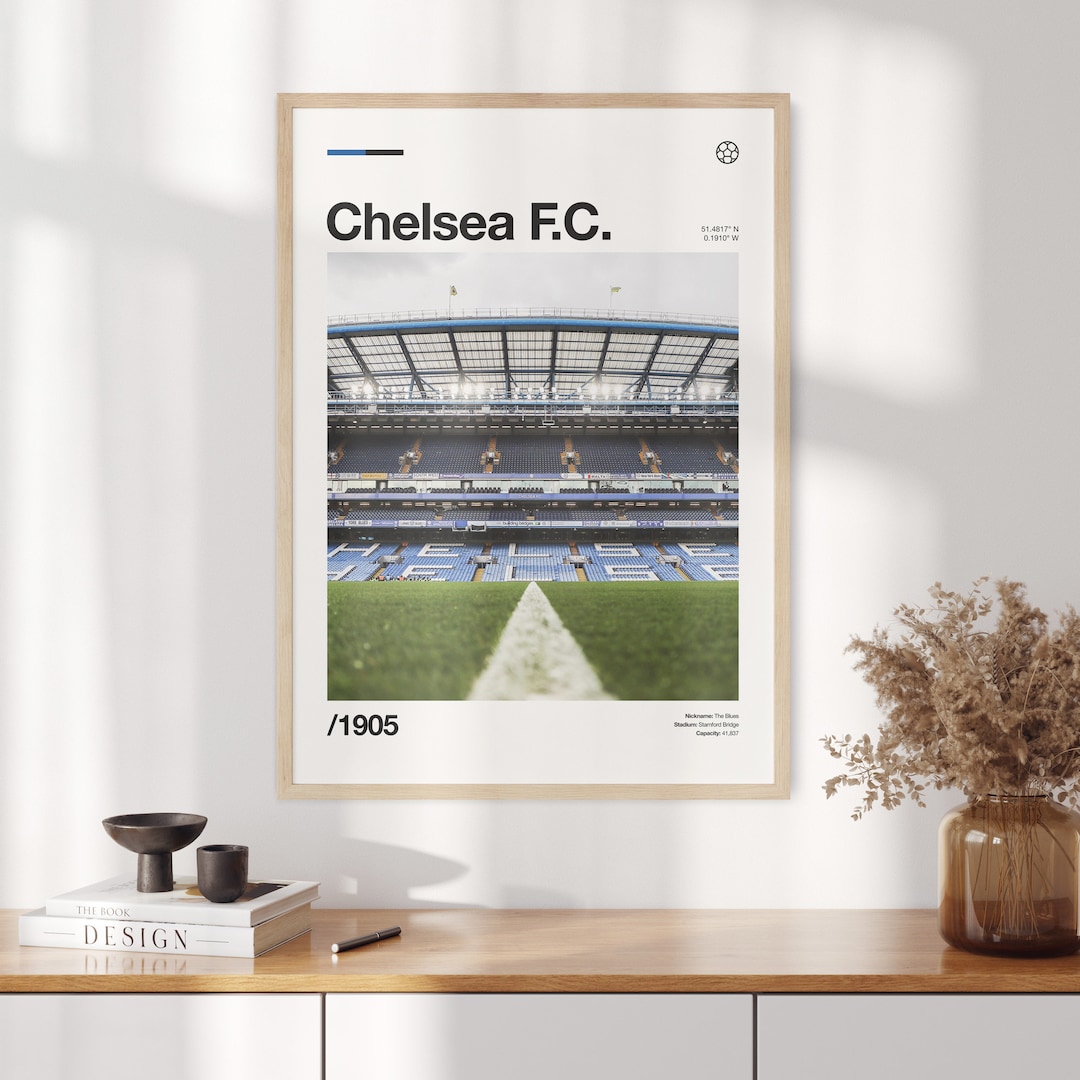Chelsea FC Poster, Chelsea Logo Poster, Football Posters, Soccer Print ...