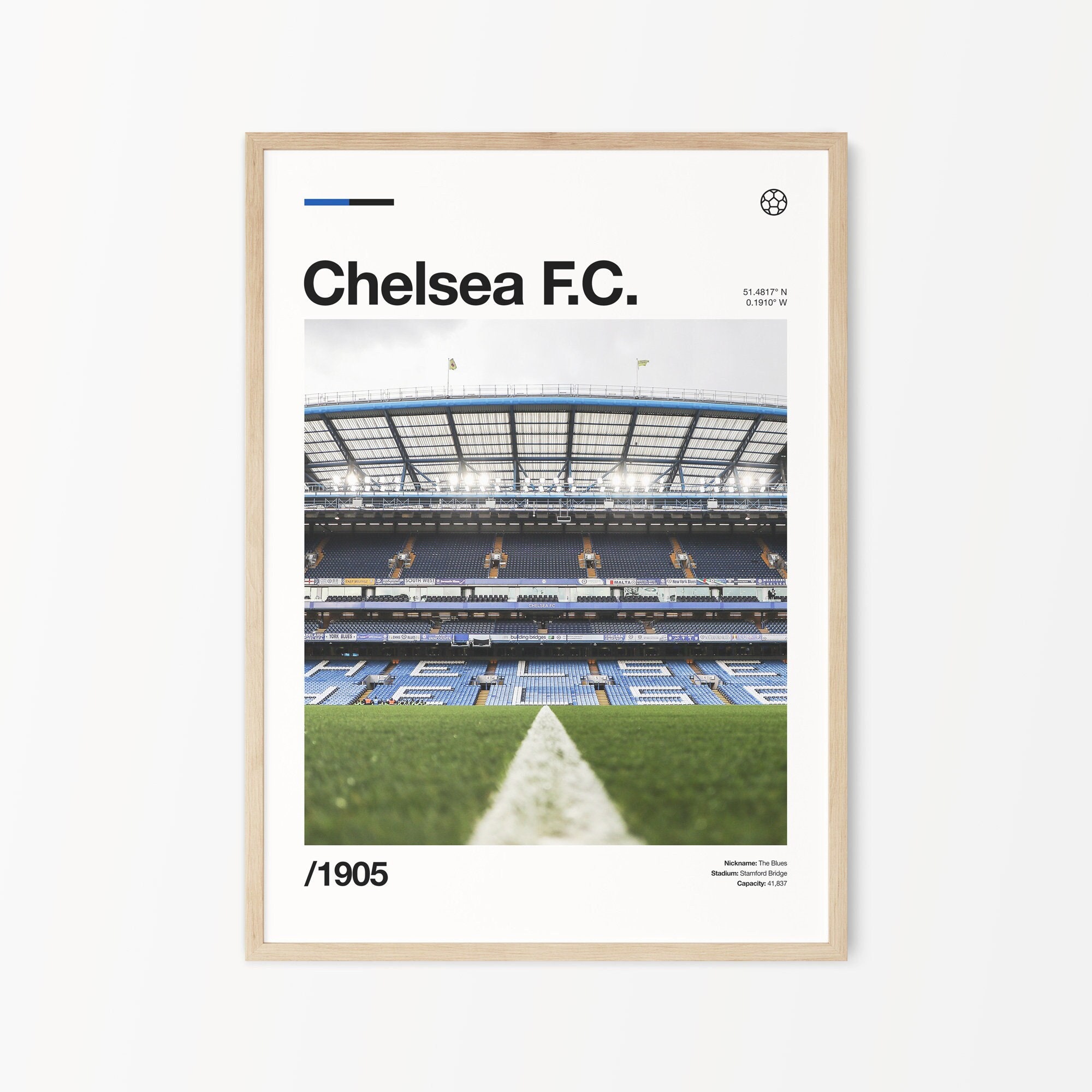 Chelsea FC Poster, Chelsea Logo Poster, Football Posters, Soccer Print ...