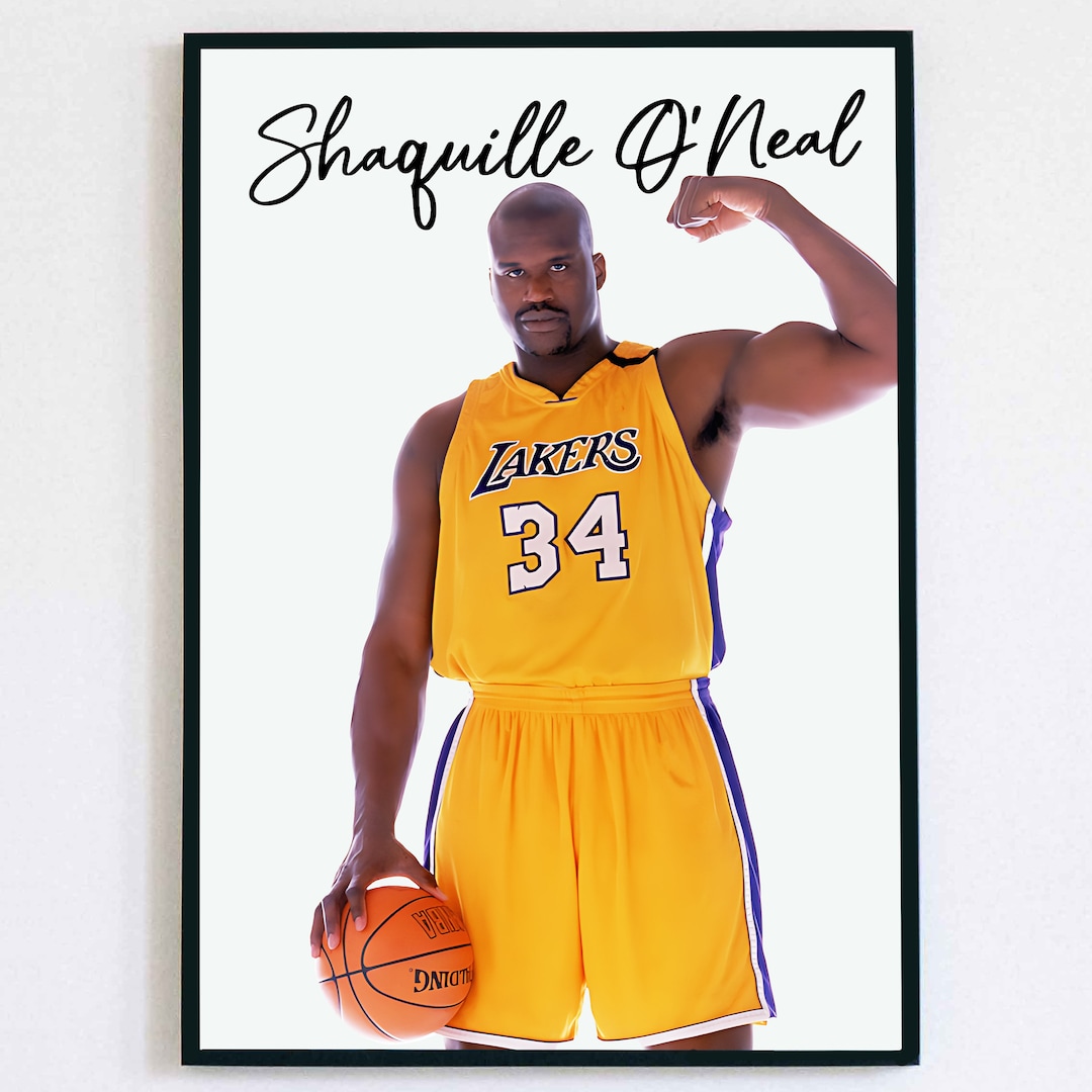 Shaquille O'neal LA Lakers Poster , Minimalist Poster, Sports Poster ...