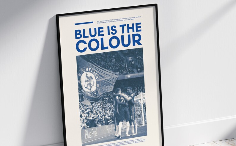 Chelsea FC Poster, Chelsea Logo Poster, Football Posters, Soccer Print ...