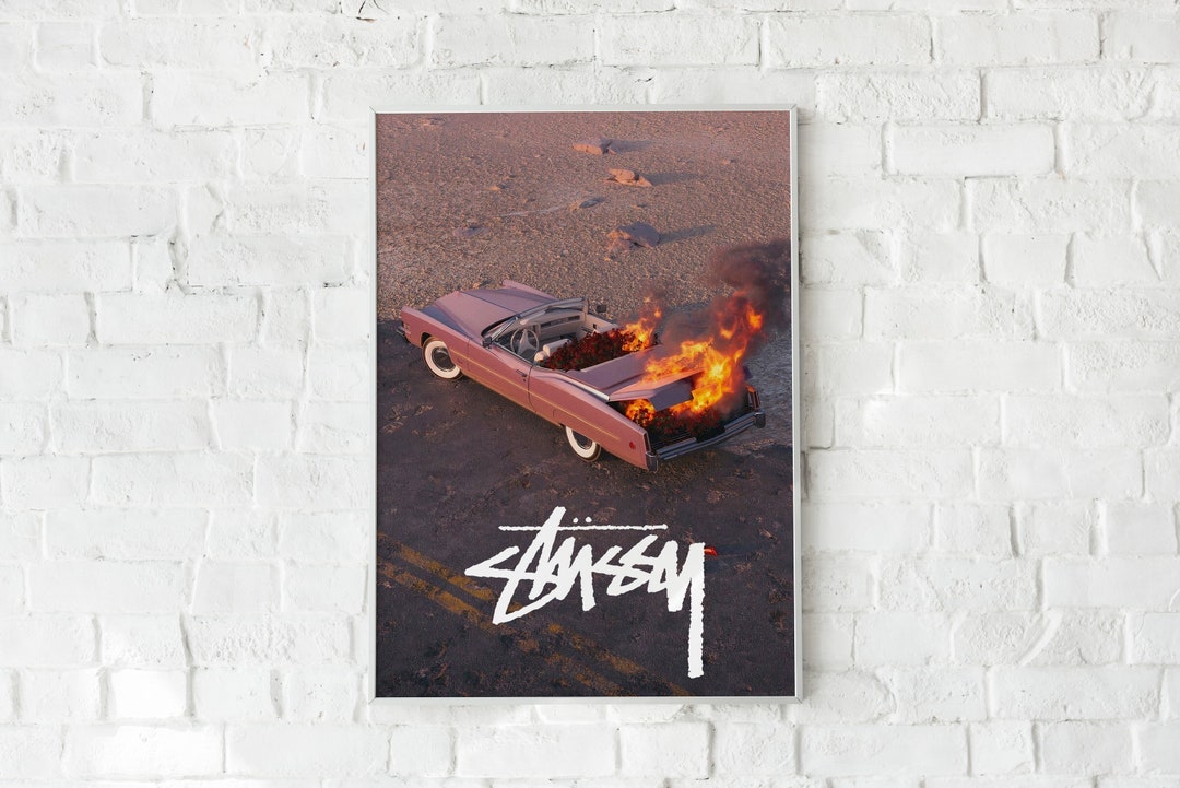 Stussy Posters for Bedroom Brand Print Poster Car Poster Wall Art Cool ...