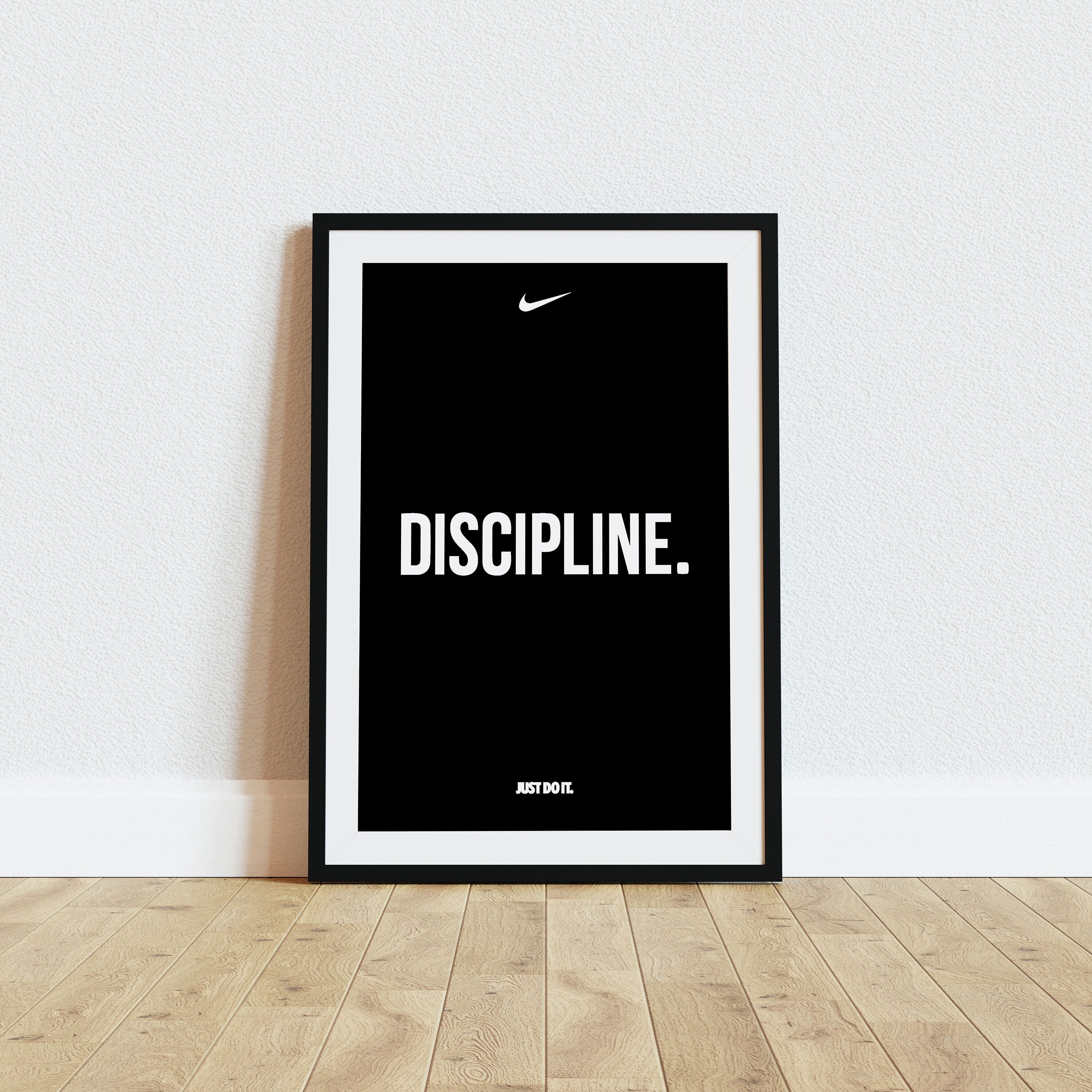 Nike Poster Motivational Quote BLACK DESIGN, Just Do It Poster, Nike ...