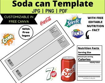 Label Template Can - Etsy