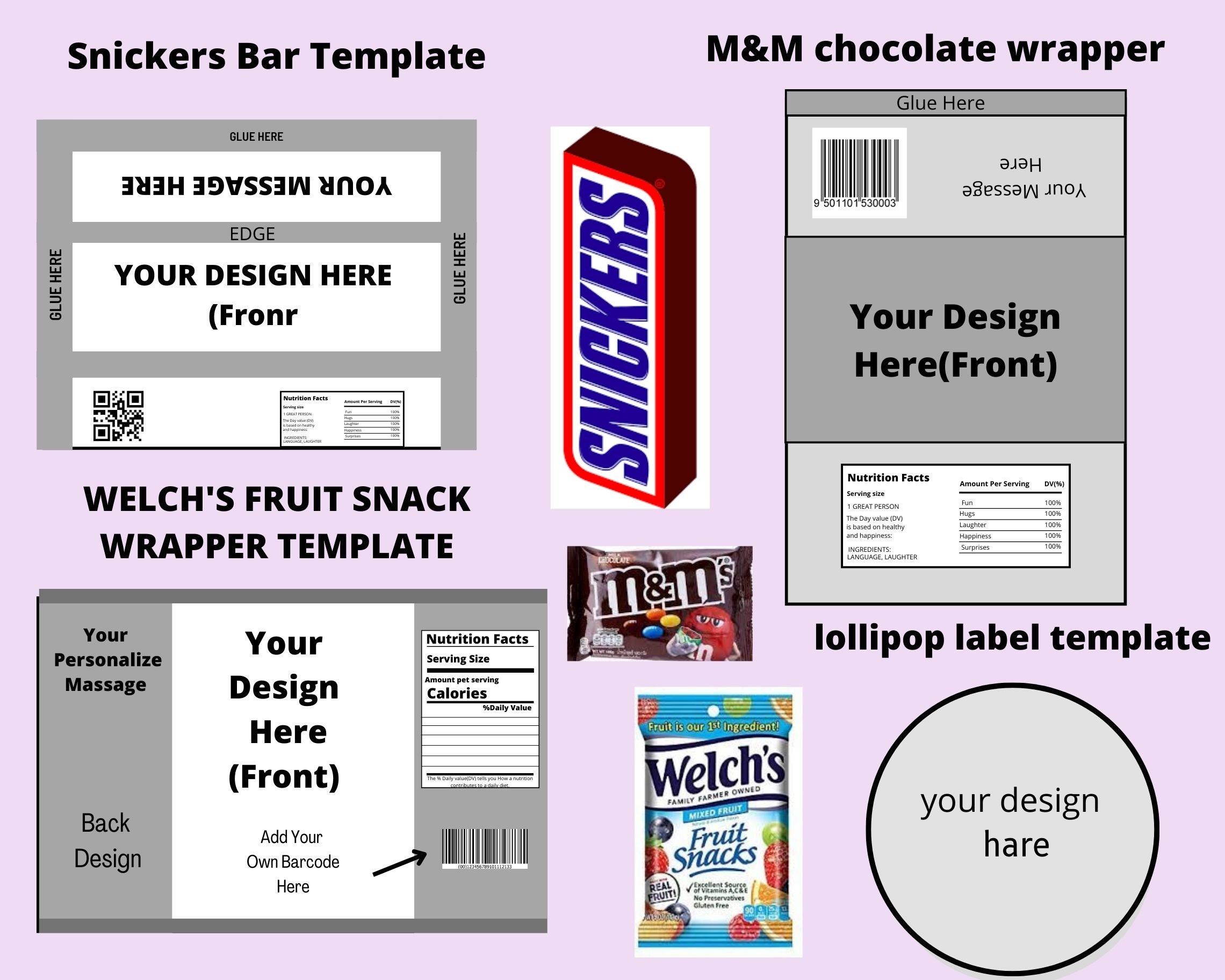 38 Party Favor Templates Template Bundle Chip Bag Template Etsy