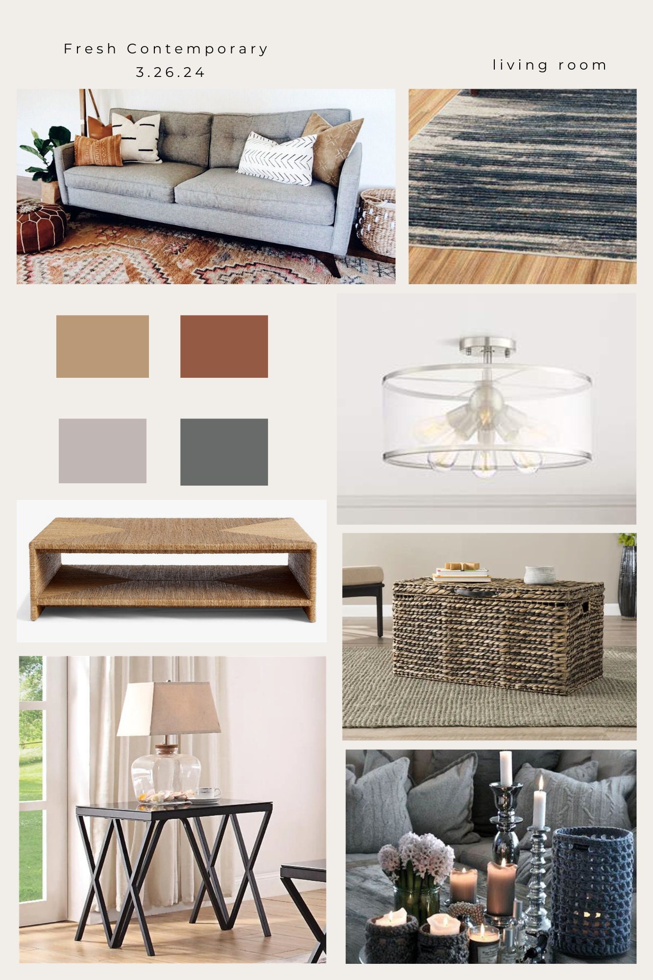 Fresh Contemporary - Vision Board - Interior Design/decor - Etsy
