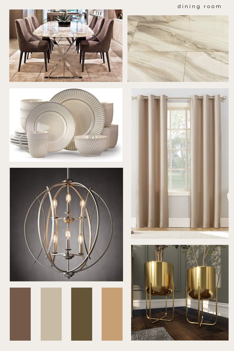 Fresh Contemporary - Vision Board - Interior Design/decor - Etsy